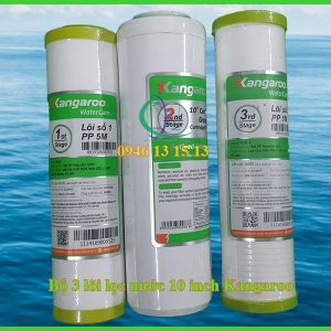 Cốc lọc nước 10 inch, bộ 3 inox, cốc lọc thô cho máy gia đình gắn bếp